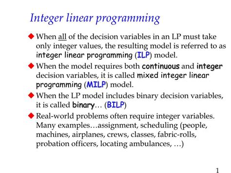 ppt integer linear programming powerpoint presentation free download id 3485504