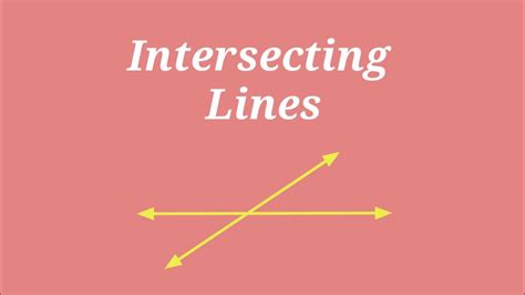 intersecting lines definition what are intersecting lines intersecting lines youtube