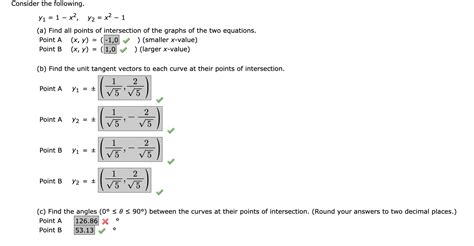 solved consider the following y1 1 x y2 x2 1 a