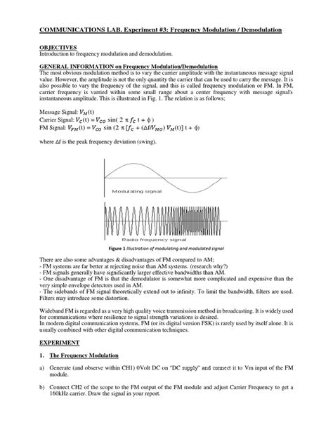 understanding frequency modulation and demodulation through laboratory experiments pdf