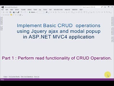 Part 1 Basic CRUD Operations Using Jquery Ajax And Modal Popup In ASP