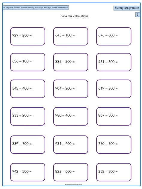 add and subtract numbers mentally including a three digit number and hundreds 2 master the