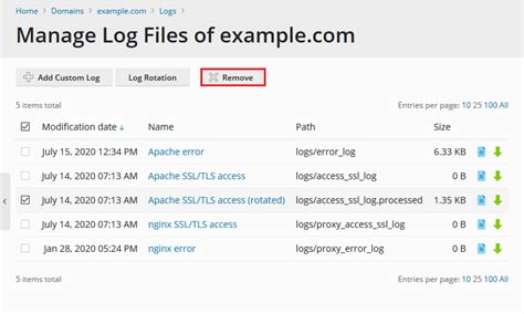 How To Remove Domain Logs In Plesk Plesk