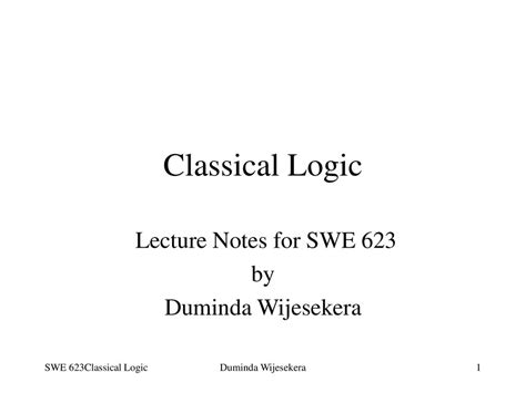 lecture notes for swe 623 by duminda wijesekera ppt download