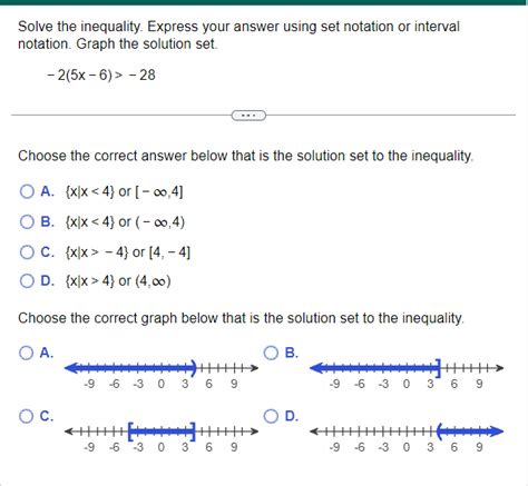 solved solve the inequality express your answer using set