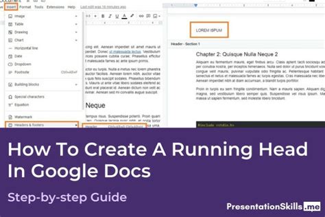 How To Create A Running Head In Google Docs PresentationSkills Me