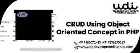 crud using object oriented concept in php