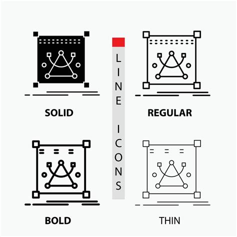 3d edit editing object resize icon in thin regular bold line and glyph style vector