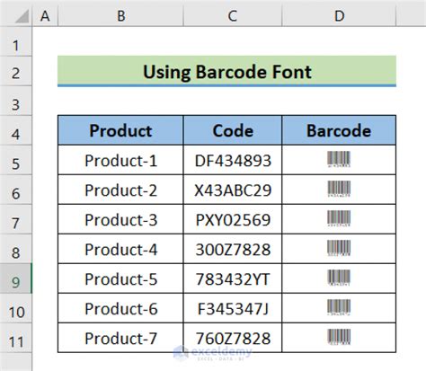How To Convert Numbers To Barcode In Excel 3 Easy Ways