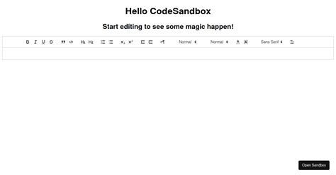 React Quill With Table Examples Codesandbox