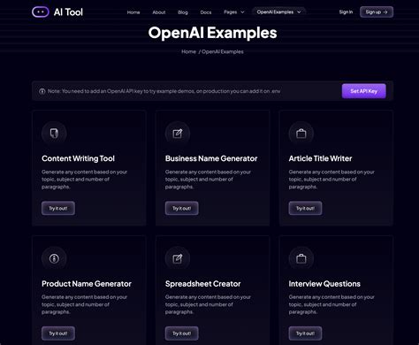 AI Tool OpenAI Next Js SaaS Starter Kit Next Js Templates