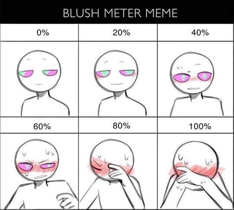 Blush Meter Meme Make Me Blush I Tried To Find The Og Author Of The Meme But Couldnt