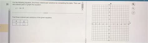 for the following equation find three ordered pair solutions by completing the table then use