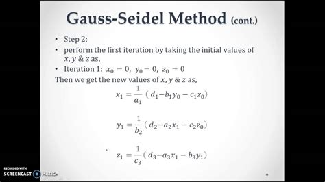 implementing gauss seidel 2d method python ptuhello