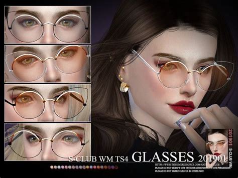 S Club Ts4 Wm Glasses 201901 Sims 4 Sims The Sims 4 Packs