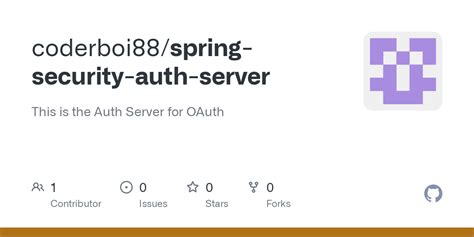 Github Coderboi Spring Security Auth Server This Is The Auth