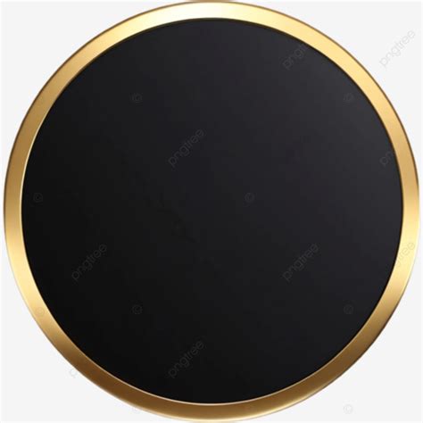 Realistic Black Gold Circles Illustration Element Circle PNG
