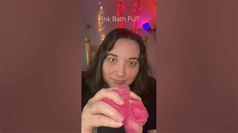 Asmr Triggers Pink Bath Puff Mic Rubbing With Meditation Frequency For Sleep Relaxing Shorts