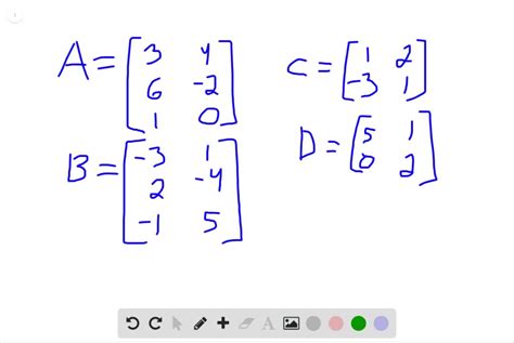solved find each matrix sum or difference if possible if not possible explain a [ 3 4 6 2 1