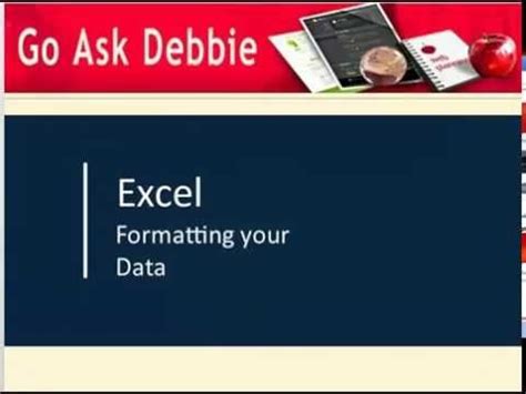Excel Tutorial Formatting Data Excel Tutorials Excel Tutorial