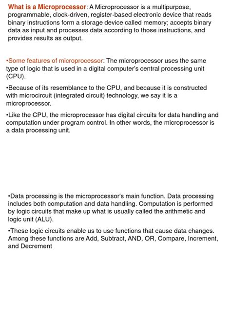 introduction lec 1 pdf central processing unit microprocessor