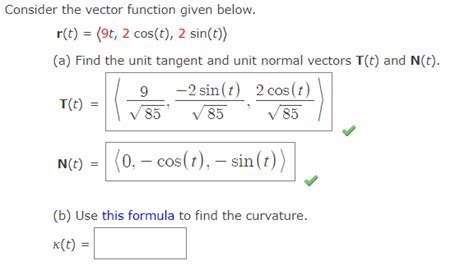 solved consider the vector function given below r t 9t