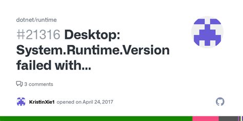 desktop system runtime versioning tests versioninghelpertests test1 failed with xunit sdk