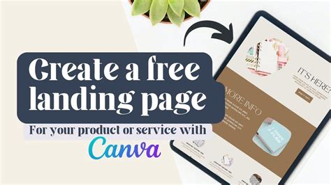 How To Create A LANDING PAGE In Canva For FREE YouTube
