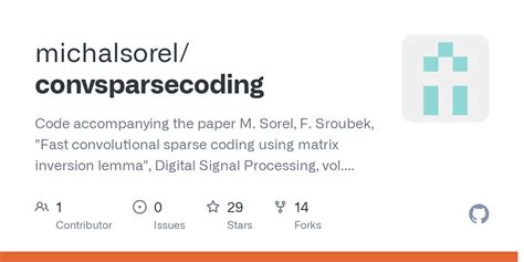 github michalsorel convsparsecoding code accompanying the paper m sorel f sroubek fast