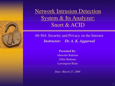 ppt network intrusion detection system and its analyzer snort and acid powerpoint presentation