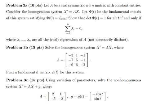 solved problem 3a 10 pts let a be a real symmetric nxn