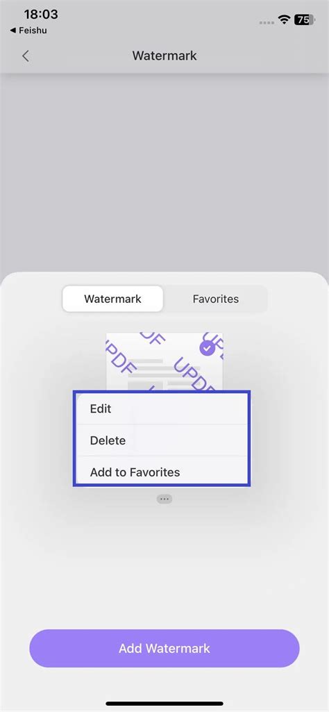 add edit remove pdf watermarks with updf on ios updf