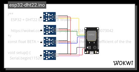 esp32 dht22 1 ino wokwi arduino and simulator vrogue