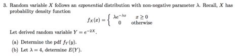 solved 3 random variable x follows an erponential