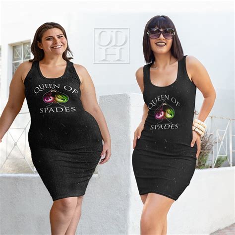 Queen Of Spades Qos Dress Queen Of Spades Hotwife Fitted Racerback Dress Qos Bodycon Dress Sexy