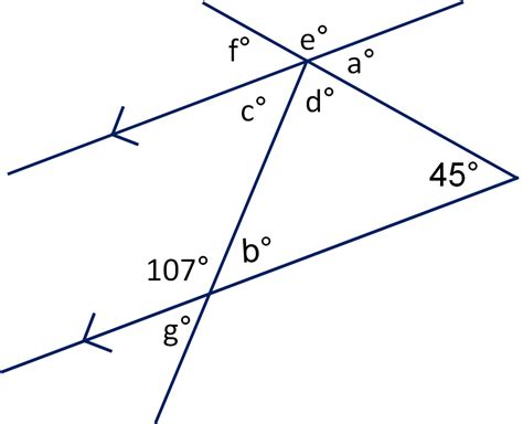 angles in triangles and on parallel lines 2 worksheet from edplace