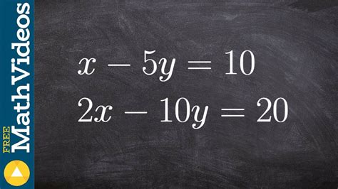 How To Solve A System Of Equations With Infinite Many Solutions YouTube