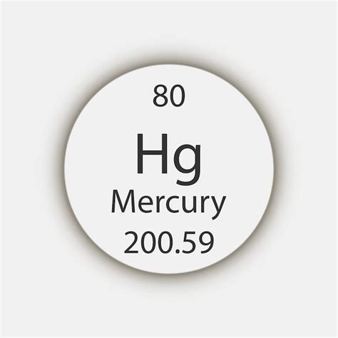 Premium Vector Mercury Symbol Chemical Element Of The Periodic Table
