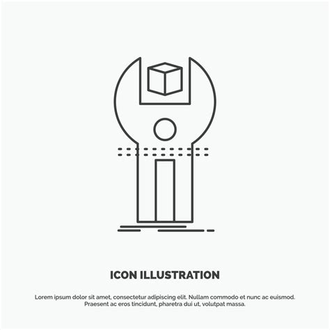 SDK App Development Kit Programming Icon Line Vector Gray Symbol