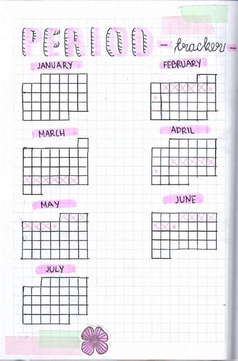 A Calendar With The Dates For Each Month In Pink And Black Ink On White