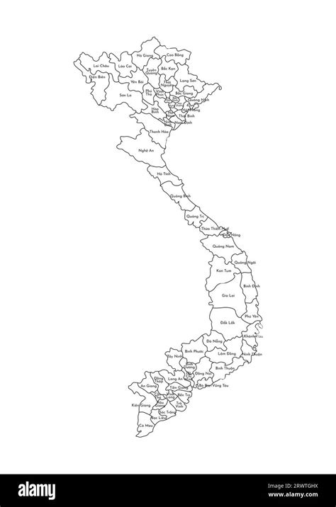Vector Isolated Illustration Of Simplified Administrative Map Of