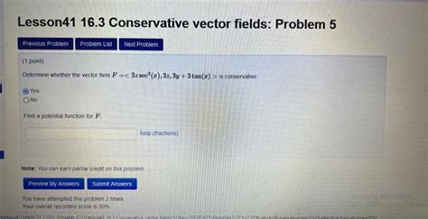 [solved] conservative vector fields lesson4116 3 conservati