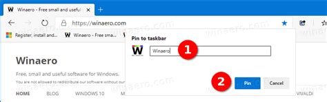 Pin Site To Taskbar In Microsoft Edge Chromium