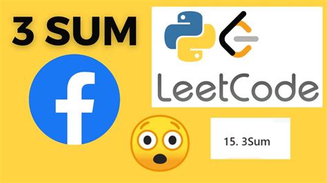 3 Sum Leetcode 15 Python Coding YouTube