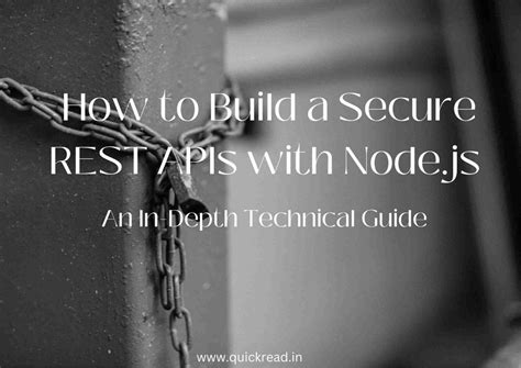 how to build a secure rest apis with node js an in depth technical guide