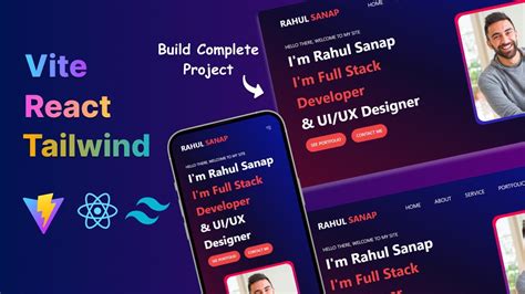 download vite react project build and deploy portfolio page with react vite and tailwind css
