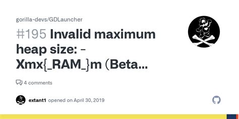 Invalid Maximum Heap Size Xmx RAM M Beta V0 11 10 Beta Issue