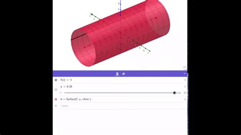 how to rotate the graph of a function about the xaxis in geogebra 3d graphing calculator youtube