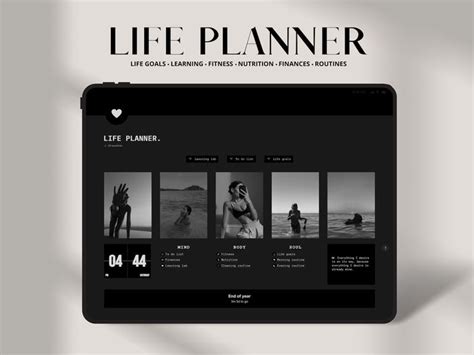 Notion Template Life Planner All In One Notion Dark Mode Notion