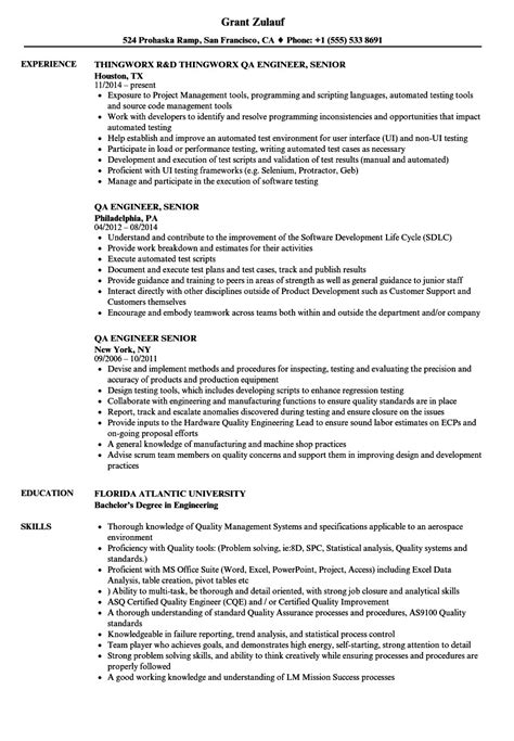 Qa Automation Engineer Resume Sample Perfect Lead Software Qa Engineer
